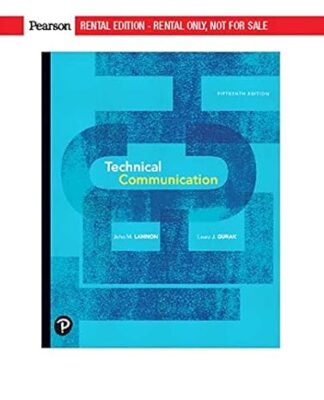 Technical Communication 15th Edition by John M.Lannon – course